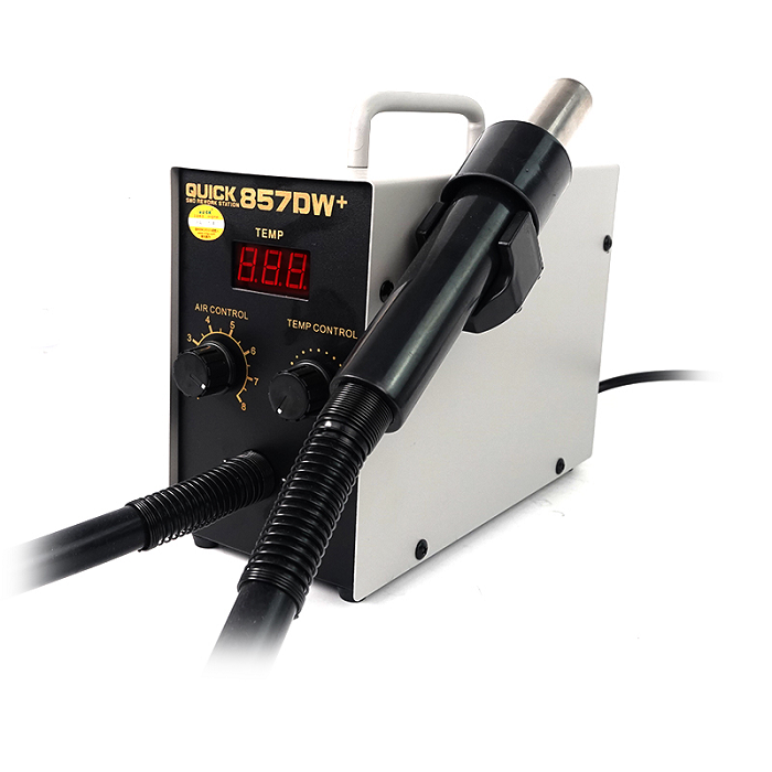 Quick 857DW+ Rework Station SMD Hot Air Gun adjustable knob